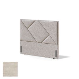 Headboard RED/BLACK GEOMETRY MANGO 90cm, light beige